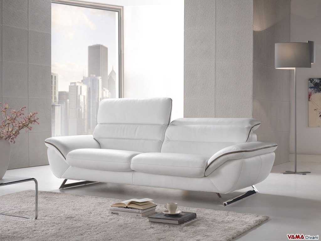 Modern sofa with steel feet Cruise - VAMA Divani